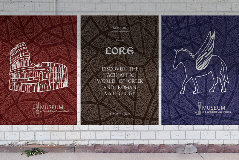 lore exhibition - aura graphic design